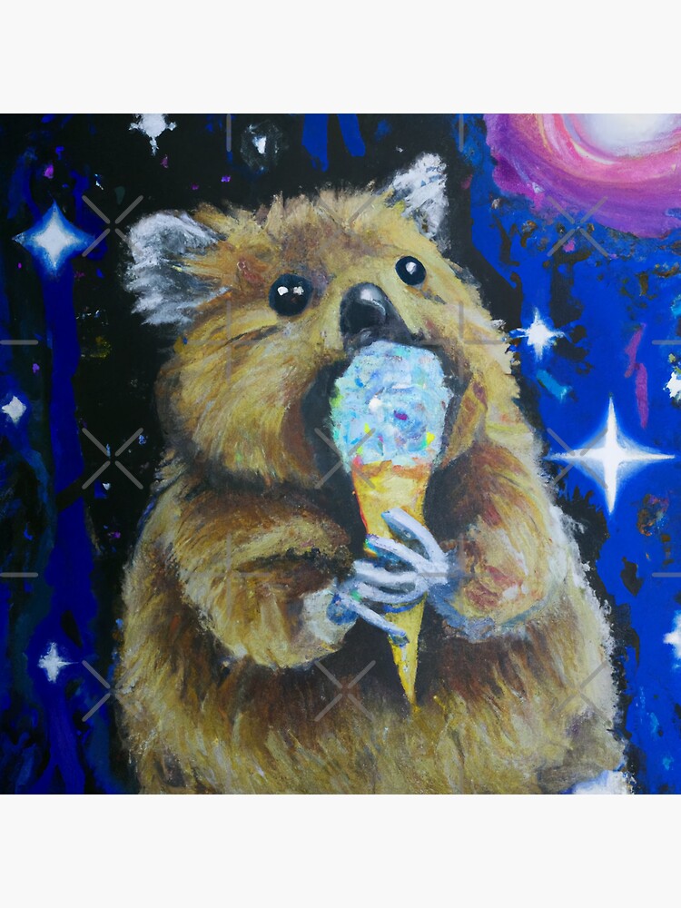 "Ice-Cream Space Quokka" Sticker for Sale by guitarmack | Redbubble