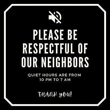 "Quiet Hours Sign - Black" Art Board Print for Sale by Pelof | Redbubble