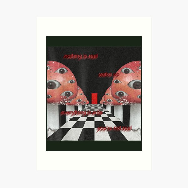 "Weirdcore Aesthetic Mushroom Eyes Strangecore Traumacore" Art Print ...