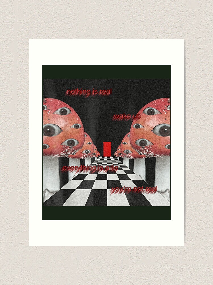 "Weirdcore Aesthetic Mushroom Eyes Strangecore Traumacore" Art Print ...