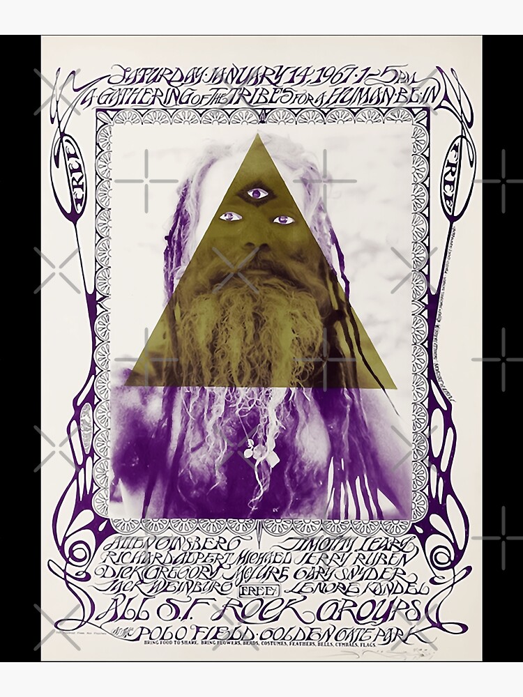 "Favorite Allen Ginsberg And Timothy Leary Concert Poster Music Vintage ...
