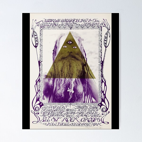 "Favorite Allen Ginsberg And Timothy Leary Concert Poster Music Vintage ...