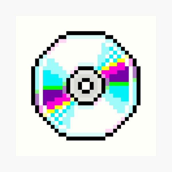 Impression artistique « Pixel CD », par Rilly579 | Redbubble