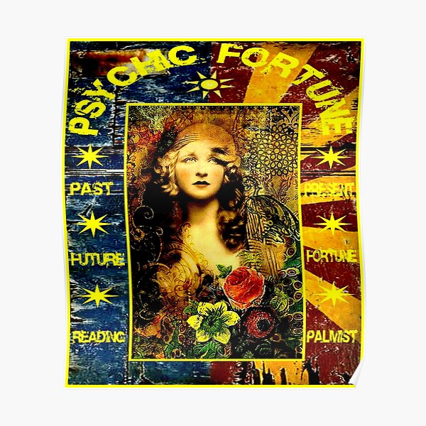 "PSYCHIC FORTUNE: Vintage Gypsy Readings Advertising Print" Poster for ...