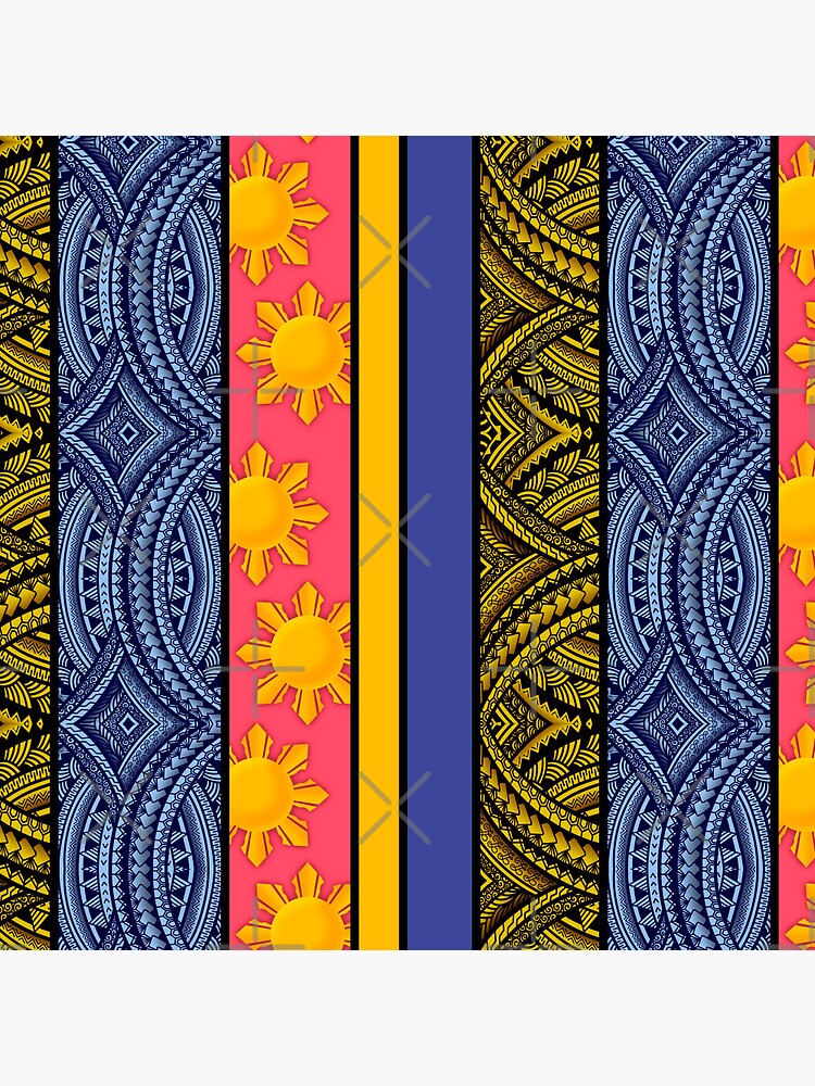 "Pinoy Tribal Design Pattern Tattoo Filipino Textile Philippine Flag ...
