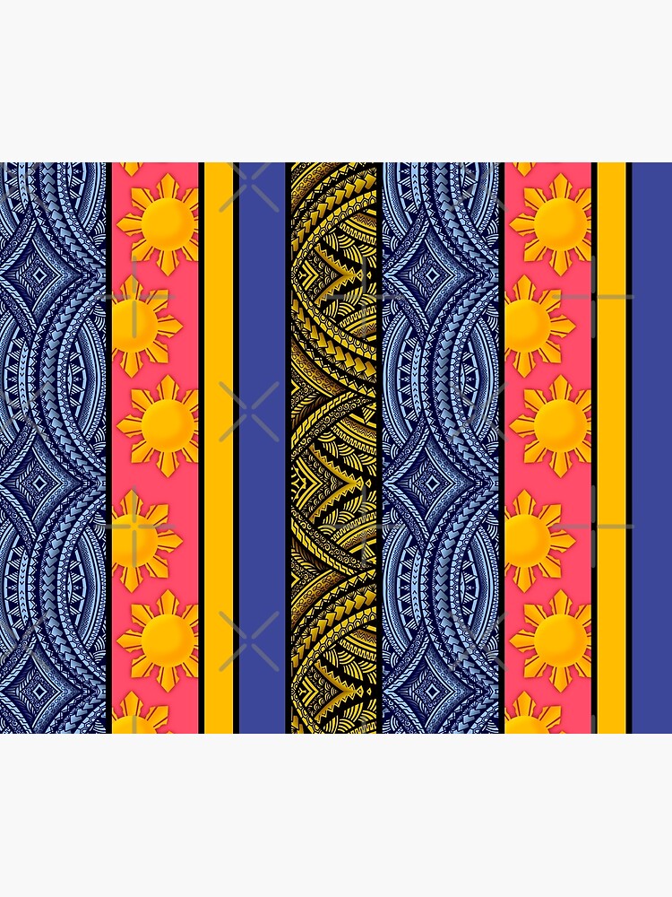 "Pinoy Tribal Design Pattern Tattoo Filipino Textile Philippine Flag ...