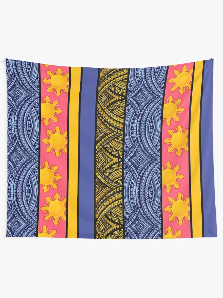 "Pinoy Tribal Design Pattern Tattoo Filipino Textile Philippine Flag ...