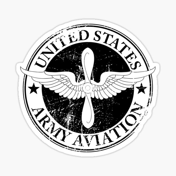 "Distressed Army Aviation Logo" Sticker for Sale by BackShops | Redbubble