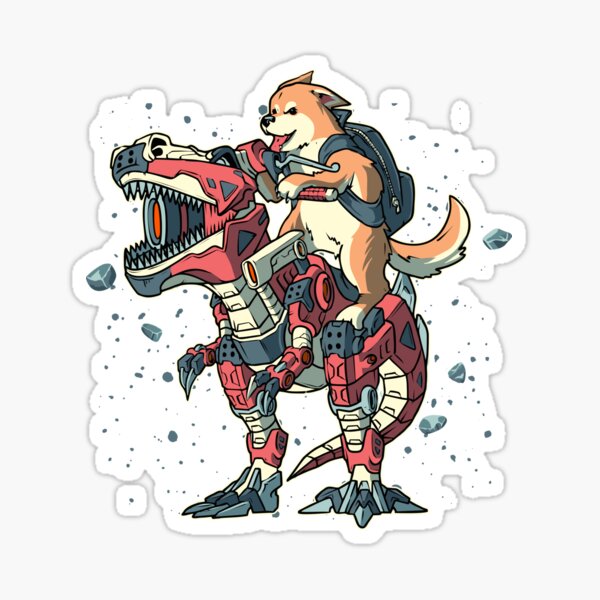 "MECHA T REX DOD" Sticker for Sale by evolrediar | Redbubble