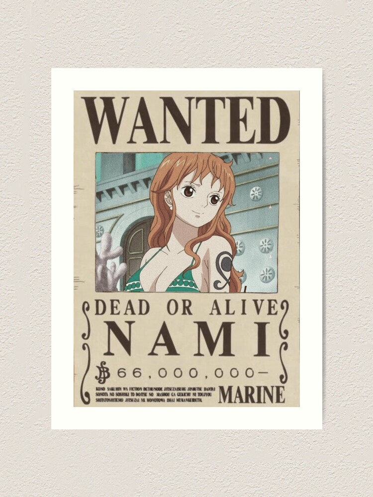 "Nami wanted poster | One Piece" Art Print for Sale by kylzzi | Redbubble
