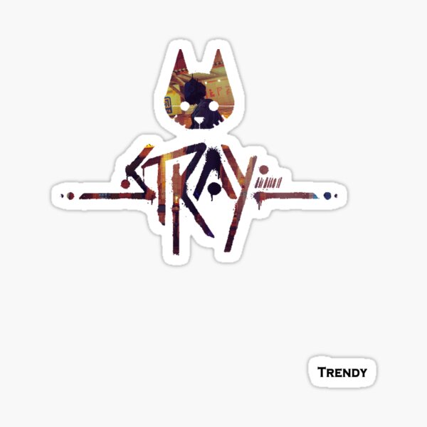 "Stray Cat Game Logo Design Trendy Store" Sticker for Sale by AlienXyog ...
