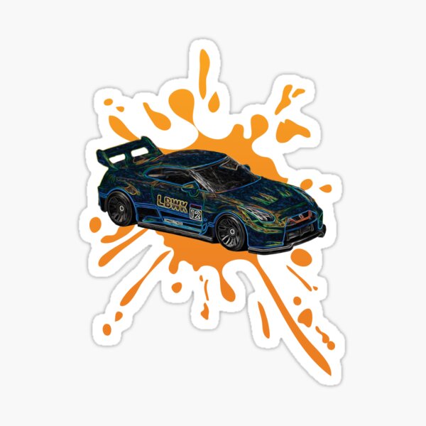 "Amazing colored orange car splash " Sticker for Sale by Ursache ...