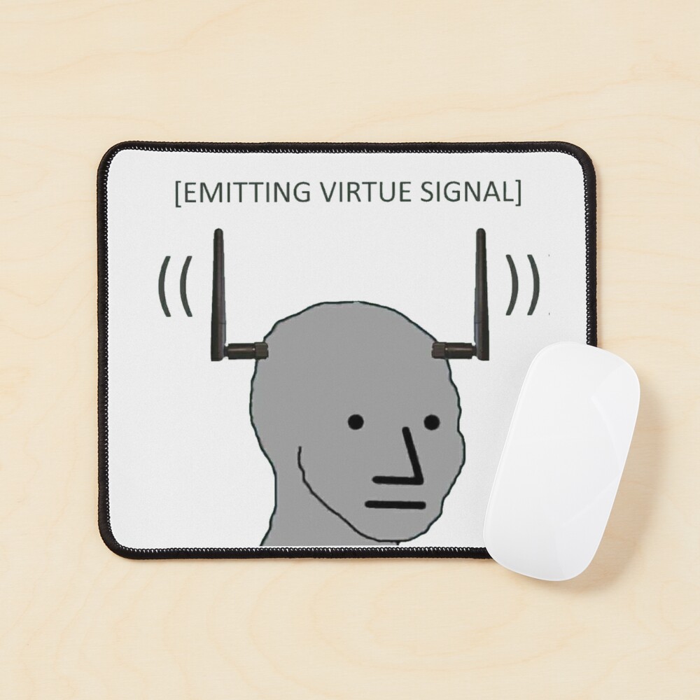 "Virtue signaling NPC meme" Sticker for Sale by ThatOneGuy2021 | Redbubble