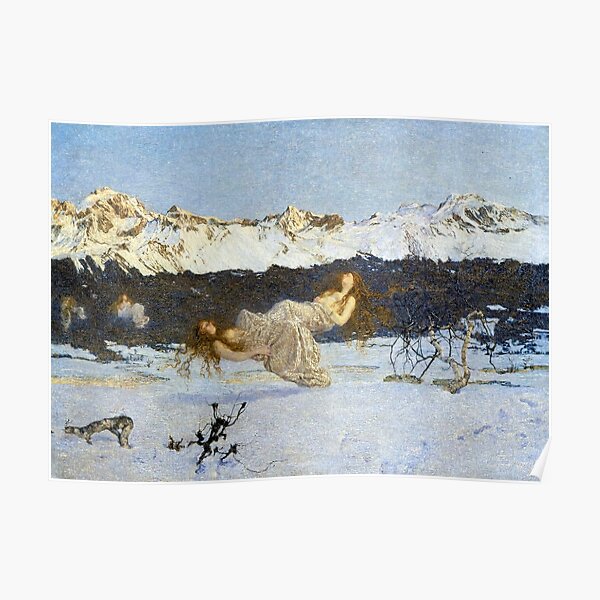 "The Punishment of Lust by Giovanni Segantini" Poster for Sale by ...