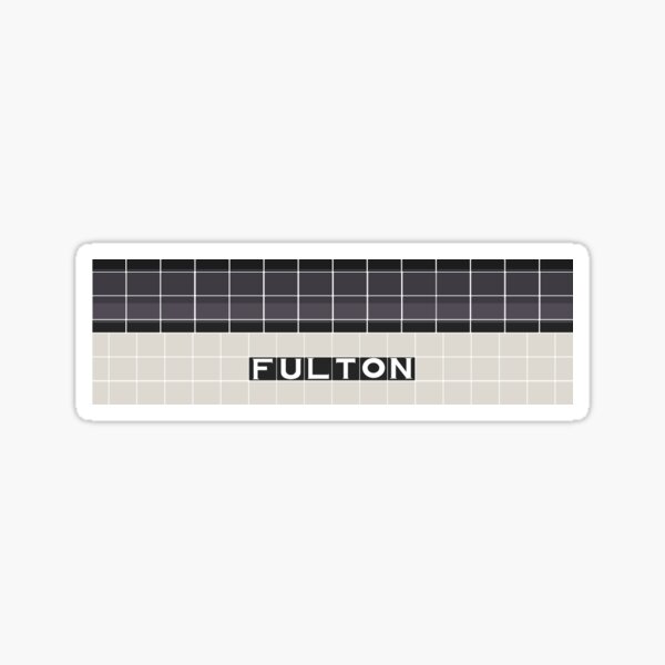 "Fulton Street Station" Sticker for Sale by RossDillon | Redbubble