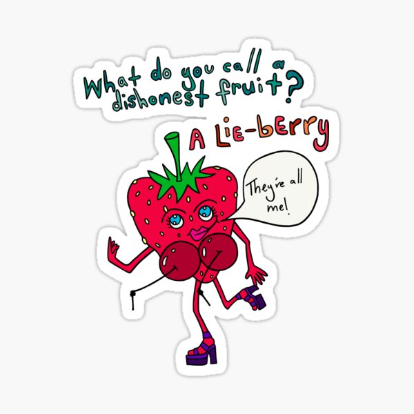 "Lie-Berry" Sticker for Sale by MickeyLaLa | Redbubble