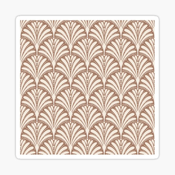"Cream Fan Pattern" Sticker for Sale by TeraLynne | Redbubble