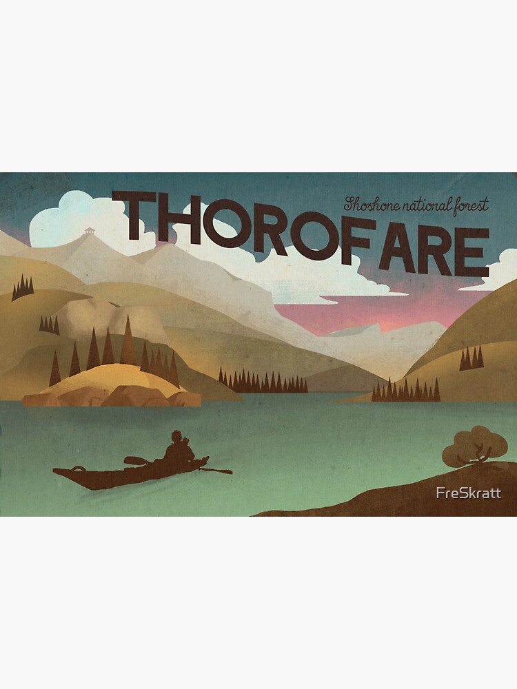 "Thorofare travel porster" Sticker for Sale by FreSkratt | Redbubble