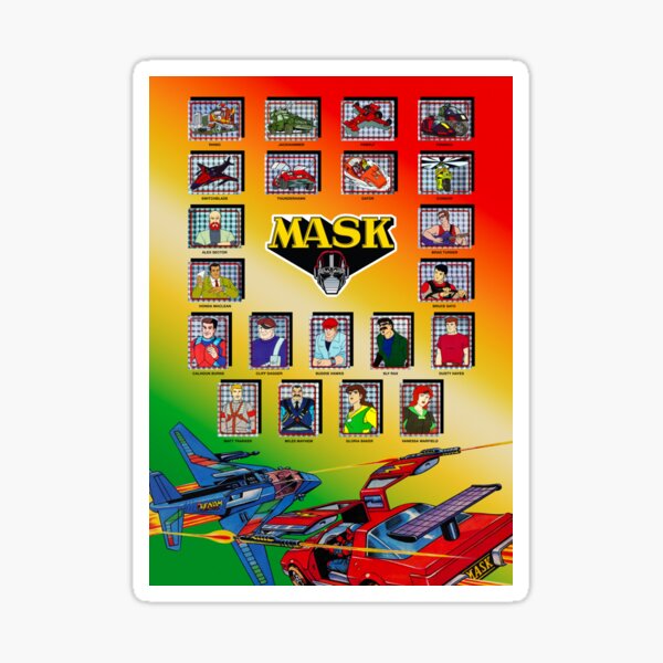"M.A.S.K. Panini Sticker Album Poster" Sticker for Sale by MASKuerade ...