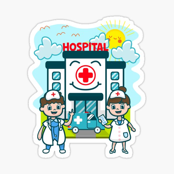 "Hospital" Sticker for Sale by PapaBujuGaming | Redbubble
