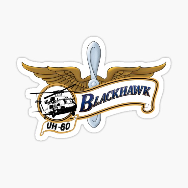 "Vintage Blackhawk design" Sticker for Sale by BackShops | Redbubble