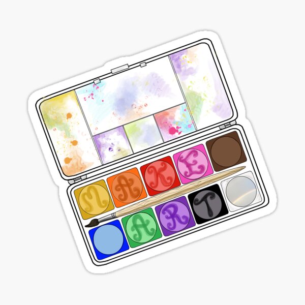 "Make Art Paint Palette" Sticker for Sale by Lenaartist | Redbubble