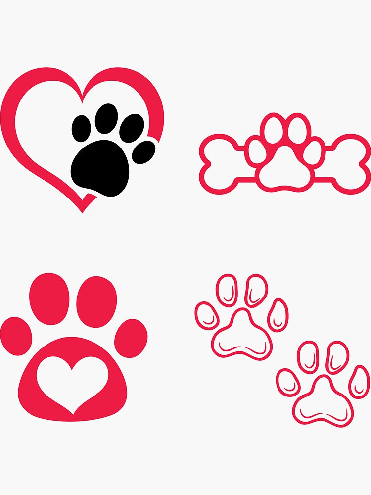 "Dog footprint" Sticker for Sale by RICK00 | Redbubble