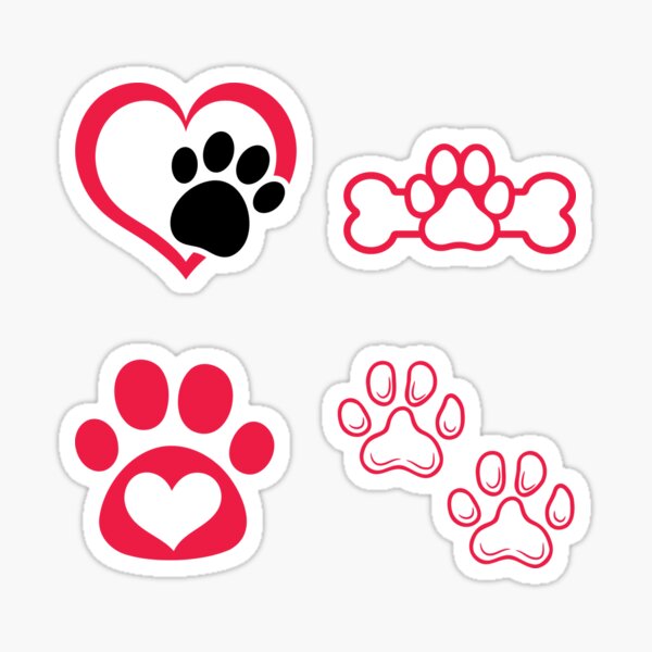 "Dog footprint" Sticker for Sale by RICK00 | Redbubble
