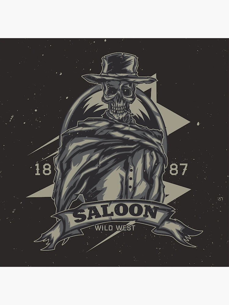 "Saloon Wild West " Sticker for Sale by MonsterDezigns | Redbubble