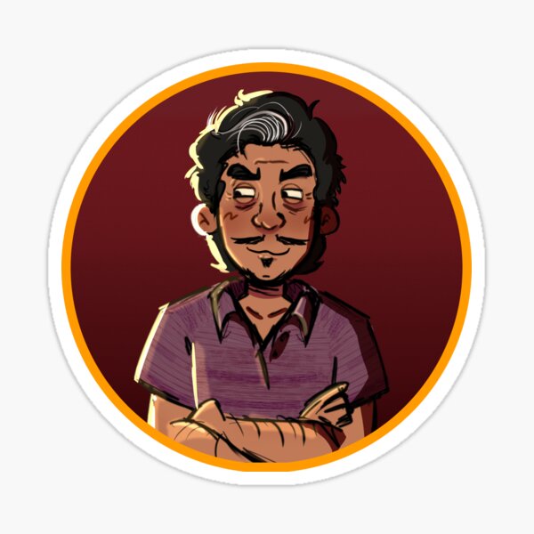 "he's scheming" Sticker for Sale by Dipstick06 | Redbubble