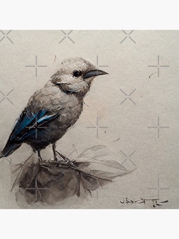 Póster «Bosquejo del lápiz del pájaro de Jay» de ArtisticJayShop | Redbubble