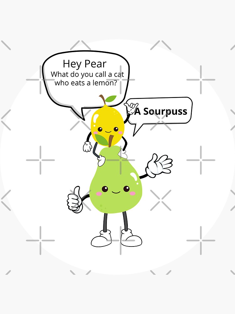 "Lemon On A Pear Jokes" Sticker for Sale by LongoReo | Redbubble