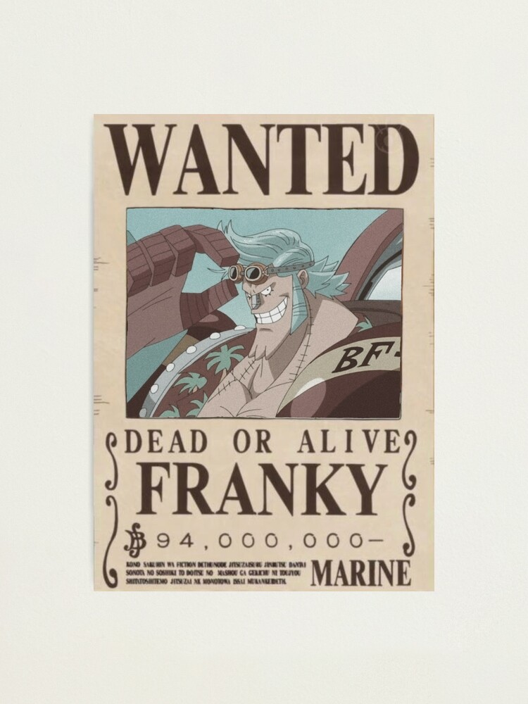 "Franky wanted poster | One Piece" Photographic Print for Sale by ...