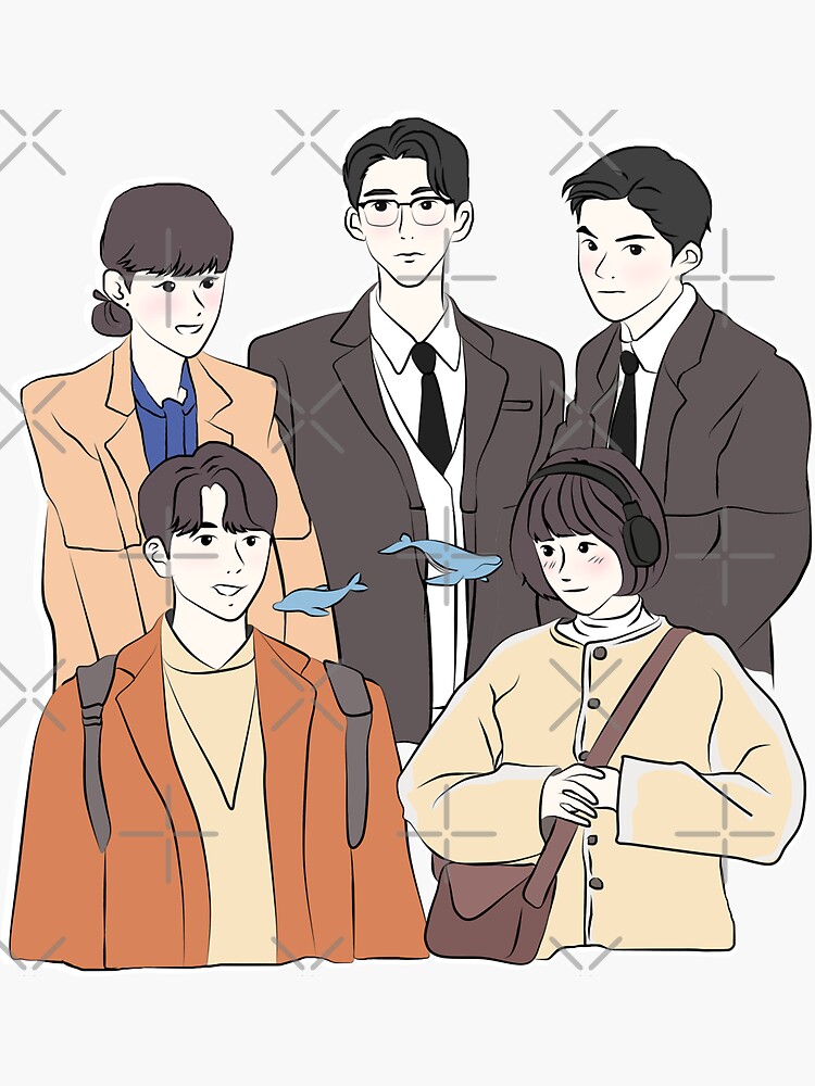 "Extraordinary Attorney Woo Chibi Art" Sticker for Sale by Infinirish ...