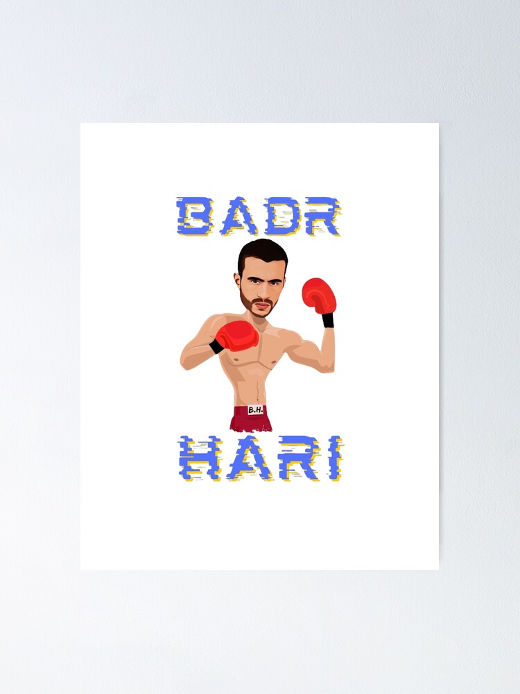 "Badr Hari" Poster for Sale by DrawingAndText | Redbubble