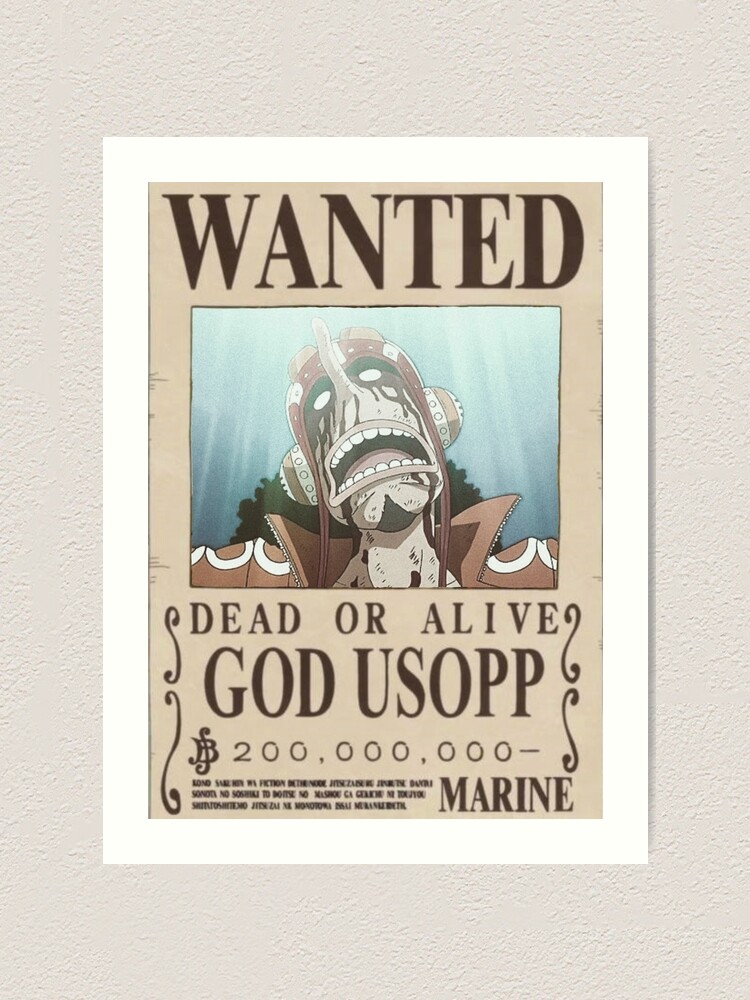"Usopp wanted poster | One Piece" Art Print for Sale by kylzzi | Redbubble