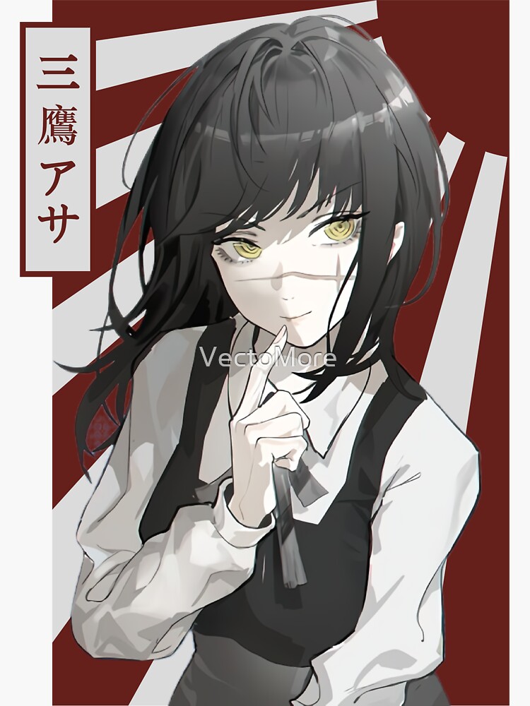 "Asa Mitaka The War Devil" Sticker for Sale by VectoMore | Redbubble