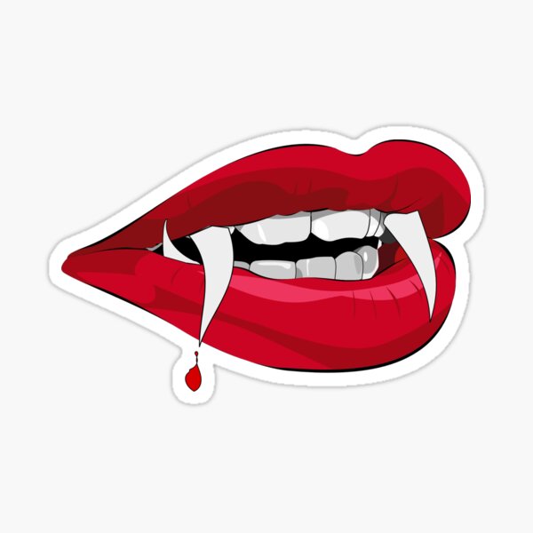 "Vampire Lips" Sticker for Sale by corpsedaddy | Redbubble