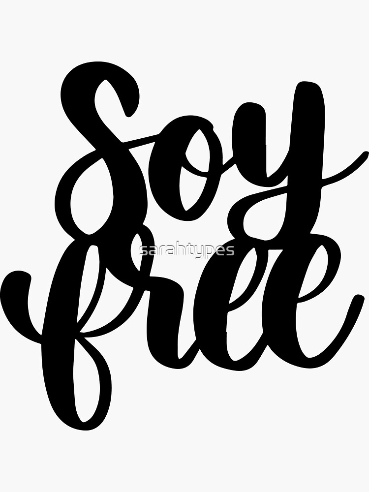 "Soy Free Food Allergy Label" Sticker for Sale by sarahtypes | Redbubble