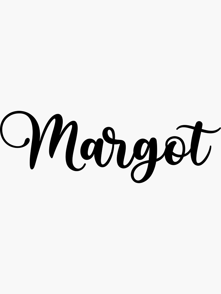 "Margot Name - Handwritten Calligraphy" Sticker for Sale by YelenaStore ...