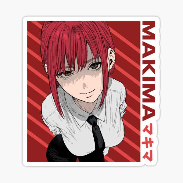"Makima Red" Sticker for Sale by barts48 | Redbubble