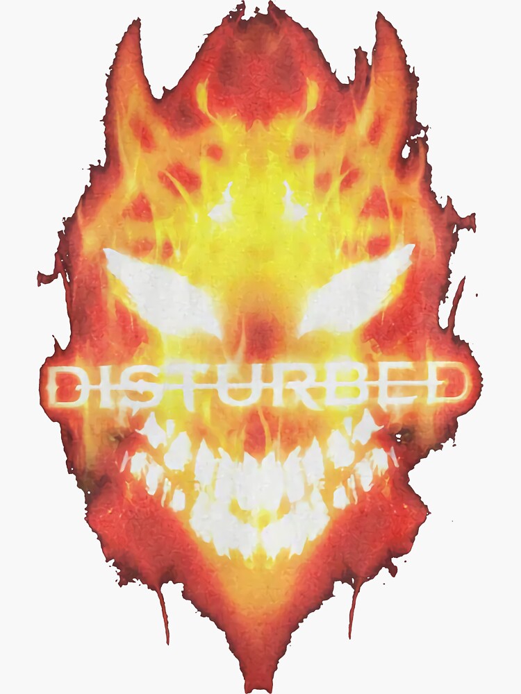 "Disturbed Flaming Guy" Sticker for Sale by Kikostou | Redbubble