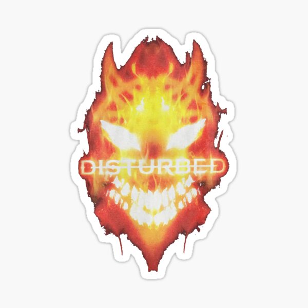 "Disturbed Flaming Guy" Sticker for Sale by Kikostou | Redbubble