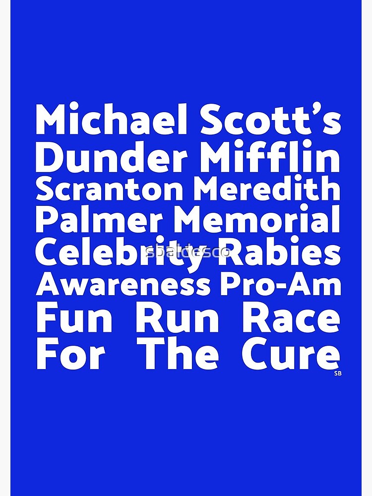 "The Office - Michael Scott's Celebrity Rabies Fun Run T-Shirt!" Spiral ...
