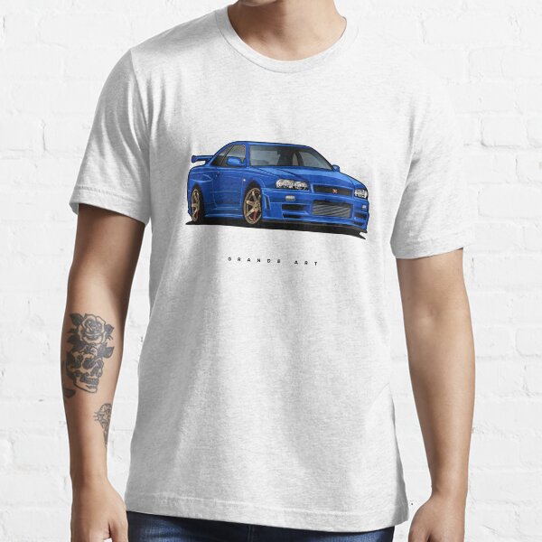 "Nissan Skyline R34 GT-R" T-shirt for Sale by -GrandeArt- | Redbubble ...
