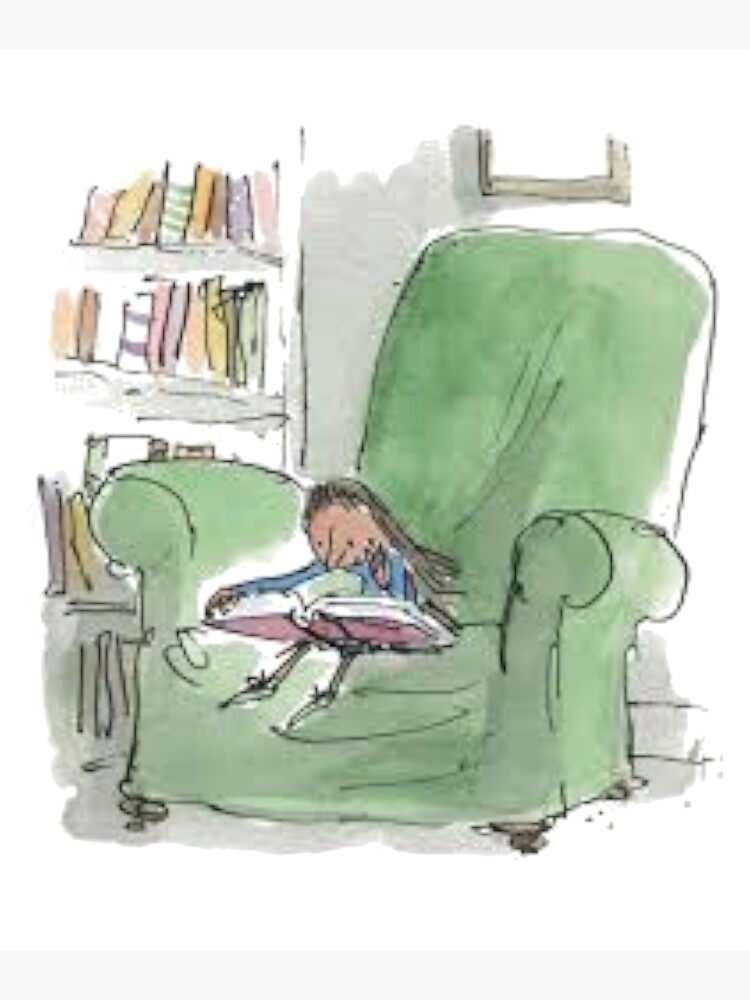 Matilda Roald Dahl Watercolour Premium Matte Vertical Poster