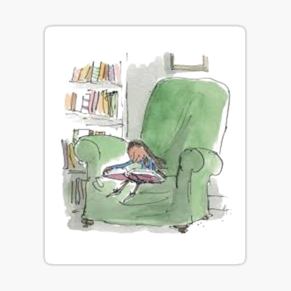 "matilda roald dahl watercolour" Sticker for Sale by shoptogother ...