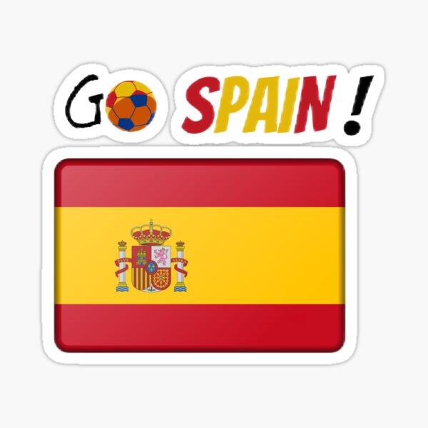 "Cheering for Spain ( Go Spain )" Sticker for Sale by loophighlights ...