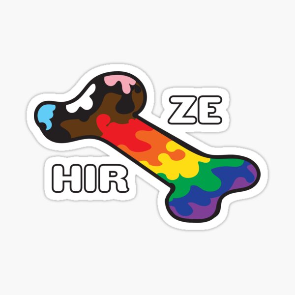 "Pride In My Bones Pronouns Ze/Zir " Sticker for Sale by BiOurPride ...