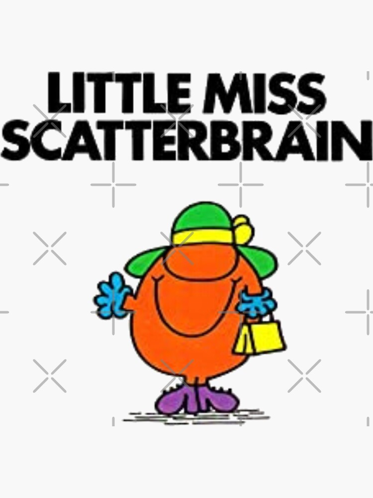 "Little Miss Scatterbrain" Sticker for Sale by Kathyy- | Redbubble